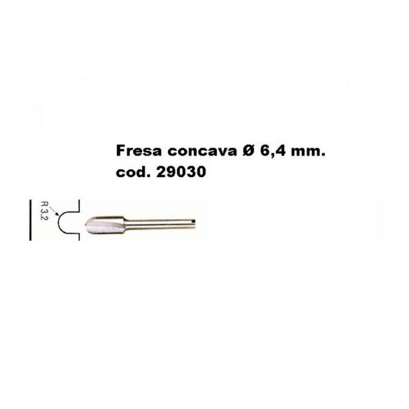 Fresa concava Ø 6,4 mm. - Utensileria Revelli