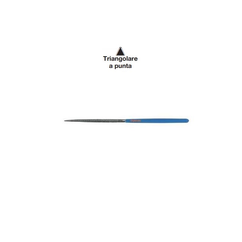 Lima ad ago diamantate TRIANGOLARE A PUNTA con manico in pvc ...