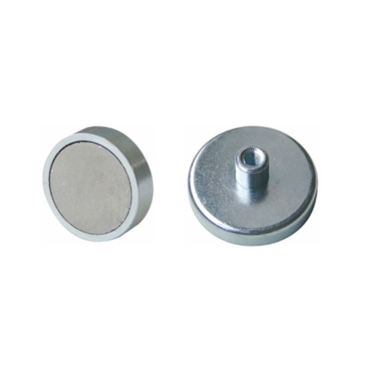 Magneti permanenti in Neodimio a forma cilindrica piatta con PERNO ...
