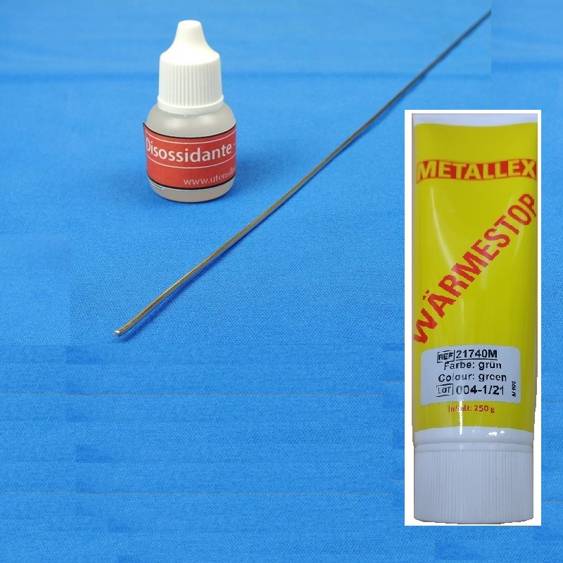 KIT BRASATURA 5 bacchette Castolin 157 + Pasta termo isolante ...