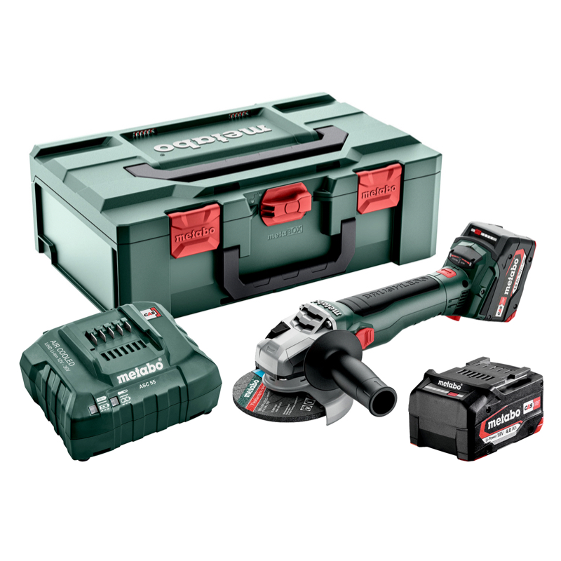 Smerigliatrice Angolare a Batteria Metabo W 18 LT BL 11-125 (613052870) - 1100 Watt ...